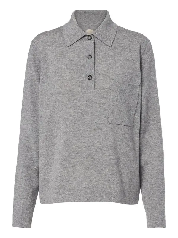 Jardin Des Orangers Wool And Cashmere Polo Sweater - Grey