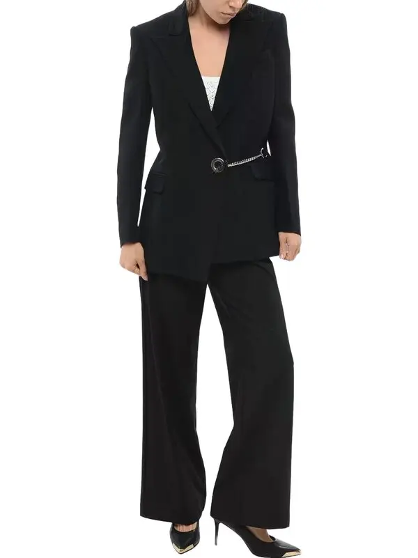 John Richmond Peak Lapel Logo-chain Blazer - Black