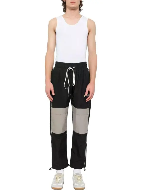 DANIEL PATRICK Colour-block Parachute Track Pants - Black