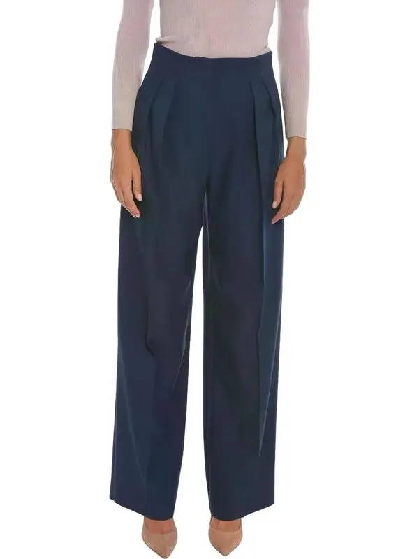 SUPER BLOND Pleated Tailored Trousers - Blue