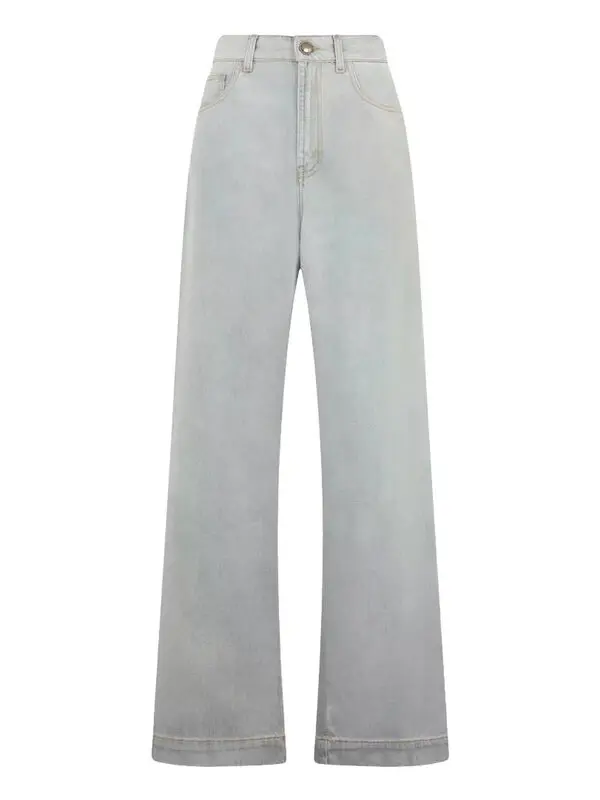 MOORER Zaira Wide-leg Jeans - Grey