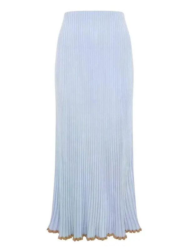 Gabriela Hearst Kavya Midi Skirt - Blue