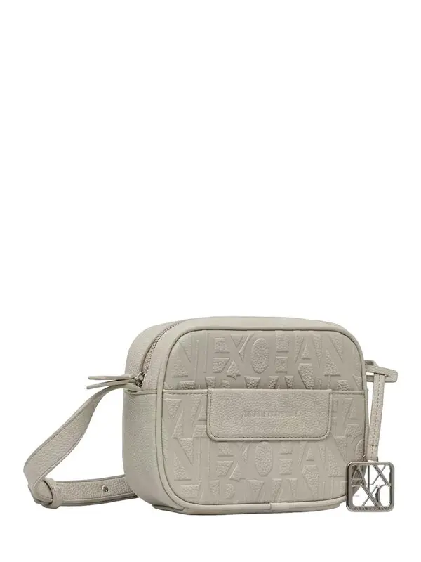 Armani Exchange Embossed Logo Shoulder Bag - Neutrals