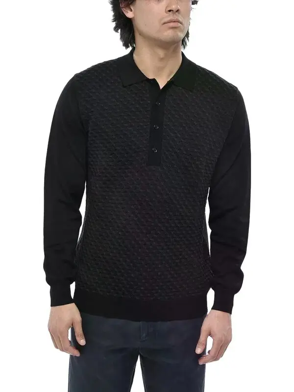 PAOLO PECORA Polo-collar Sweater - Black