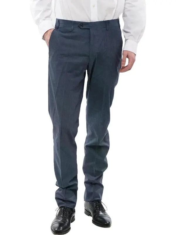 Corneliani Tailored Cotton Trousers - Blue