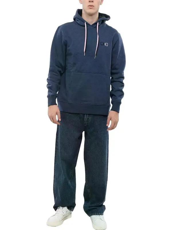 EDEN PARK Logo Embroidered Drawstring Hoodie - Blue
