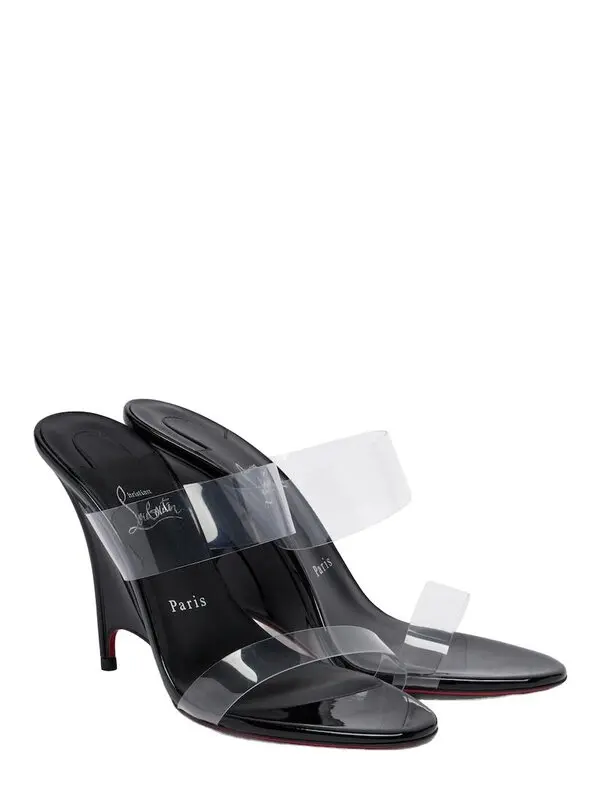 CHRISTIAN LOUBOUTIN Miss Z Tpu Wedge Sandals - Black