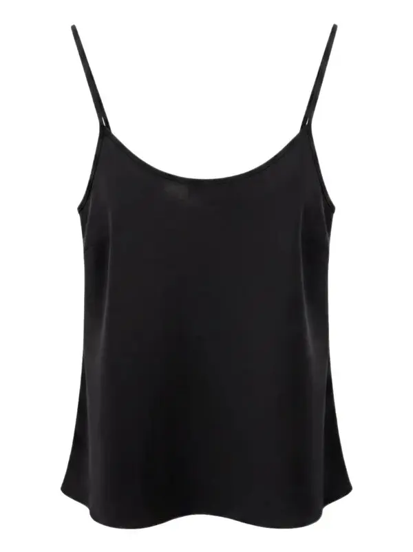 Black Label Sleeveless Spaghetti-strap Top - Black