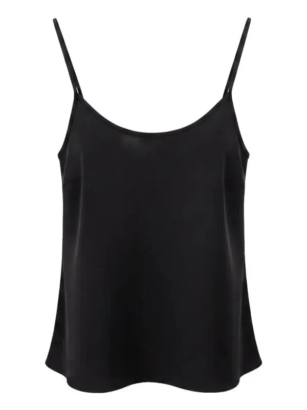 Black Label Sleeveless Spaghetti-strap Top - Black
