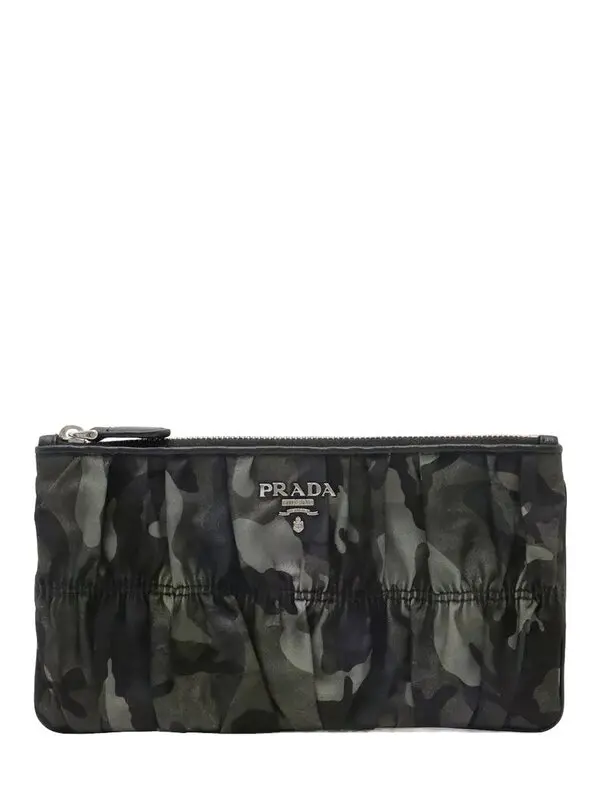 Prada Tessuto Camouflage Gaufre Pouch - Grey