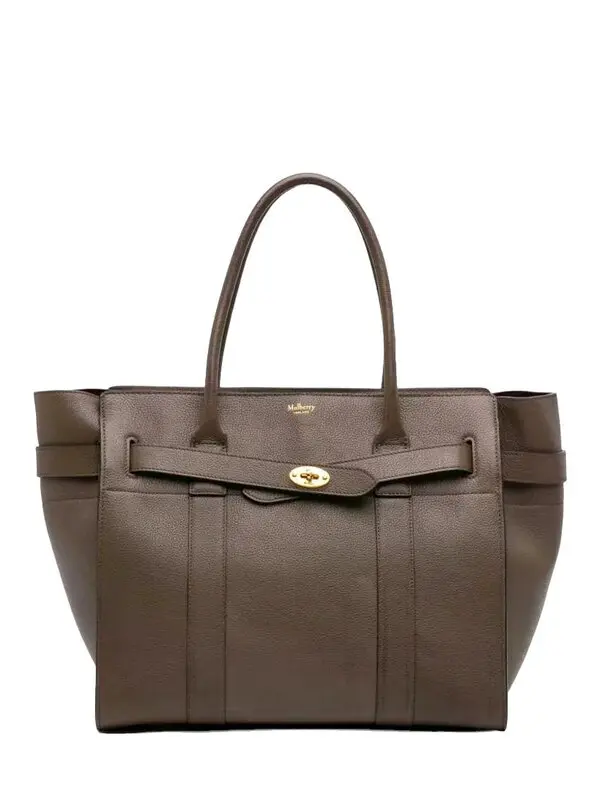 Mulberry Small Grained Calfskin Zipped Bayswater Satchel - Brown