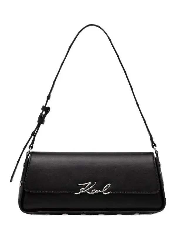 Karl Lagerfeld K/signature Elongated Shoulder Bag - Black