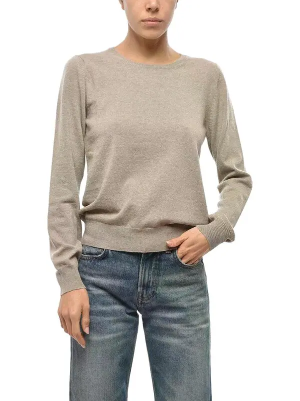 Malo Crew Neck Long Sleeve Sweater - Neutrals