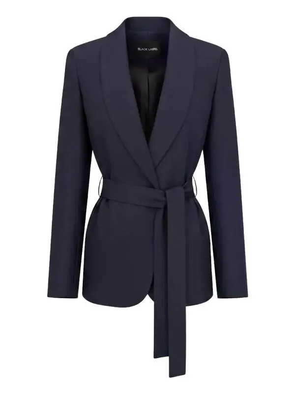 Black Label Belted Blazer - Blue