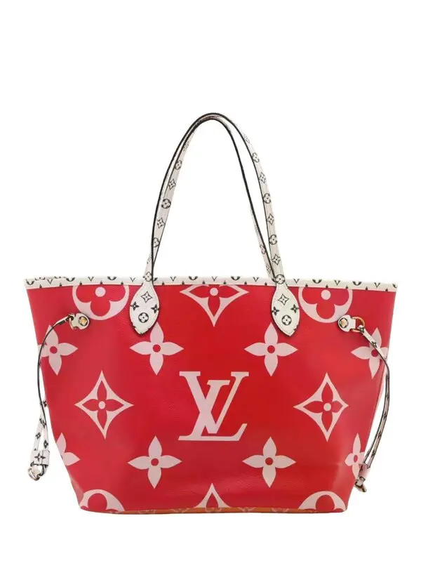 LOUIS VUITTON Monogram Giant Neverfull Mm Tote Bag - Red
