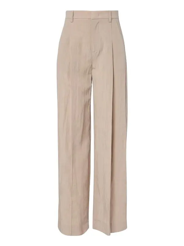 Vince Pleated Wide-leg Pants - Beige