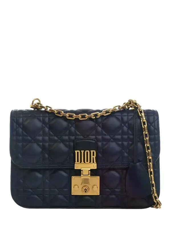 Dior Lambskin Cannage Dioraddict Flap Shoulder Bag - Blue