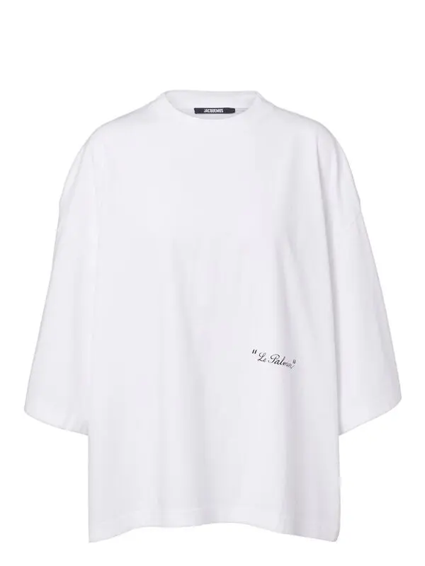 Jacquemus Le Palmier Printed Cotton Jersey T-shirt - White