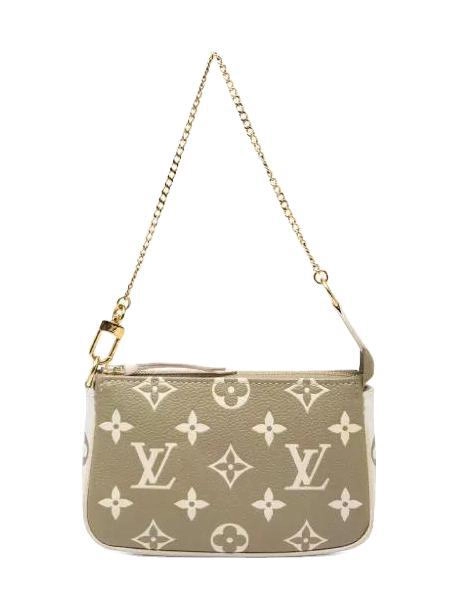 LOUIS VUITTON Monogram Empreinte Mini Pochette Accessoires Handbag - Brown