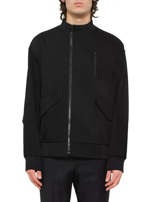 WOOYOUNGMI Jersey Zip-up Jacket - Black