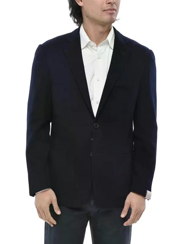 Corneliani Single-breasted Patch-pocket Blazer - Blue