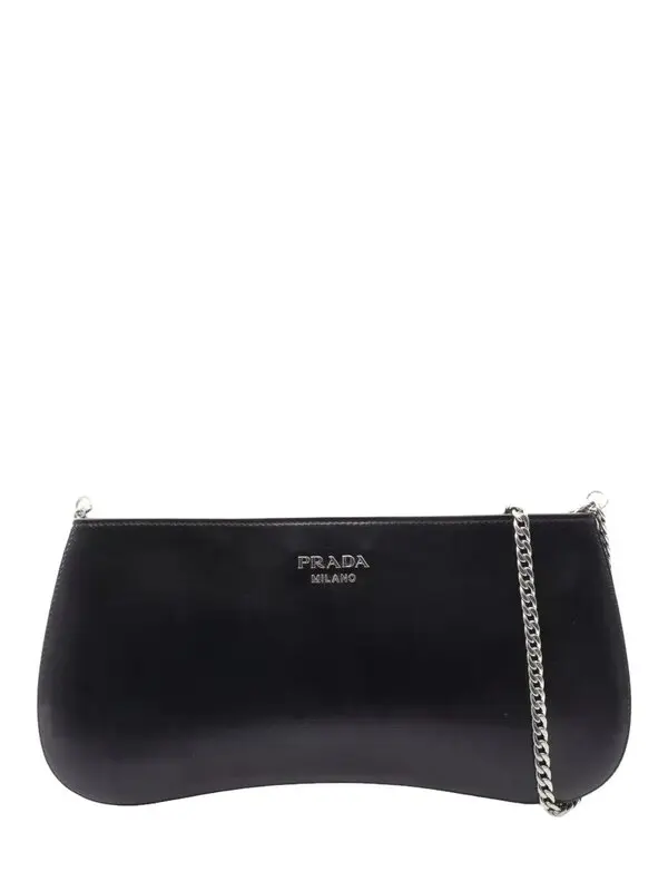 Prada Spazzolato Sidonie Chain Crossbody Bag - Black