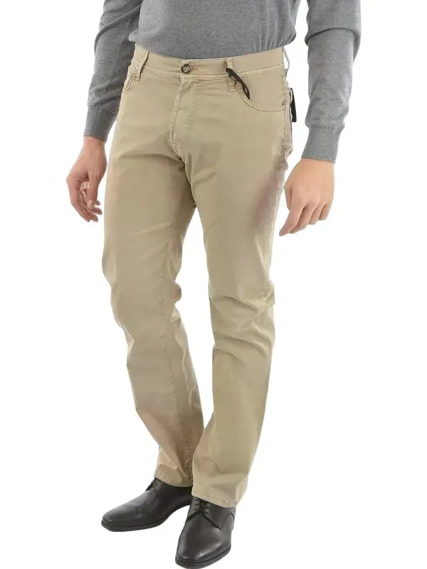 Corneliani Lazise Cotton Trousers - Neutrals