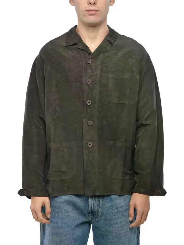 NEVER ENOUGH Pocket-detail Shirt Jacket - Brown