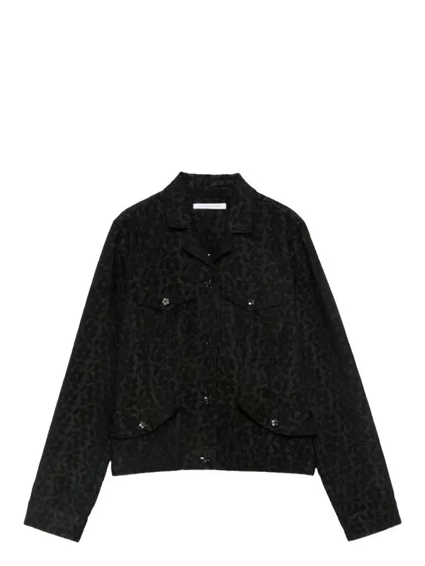 Cecilie Bahnsen Clover Floral-jacquard Jacket - Black