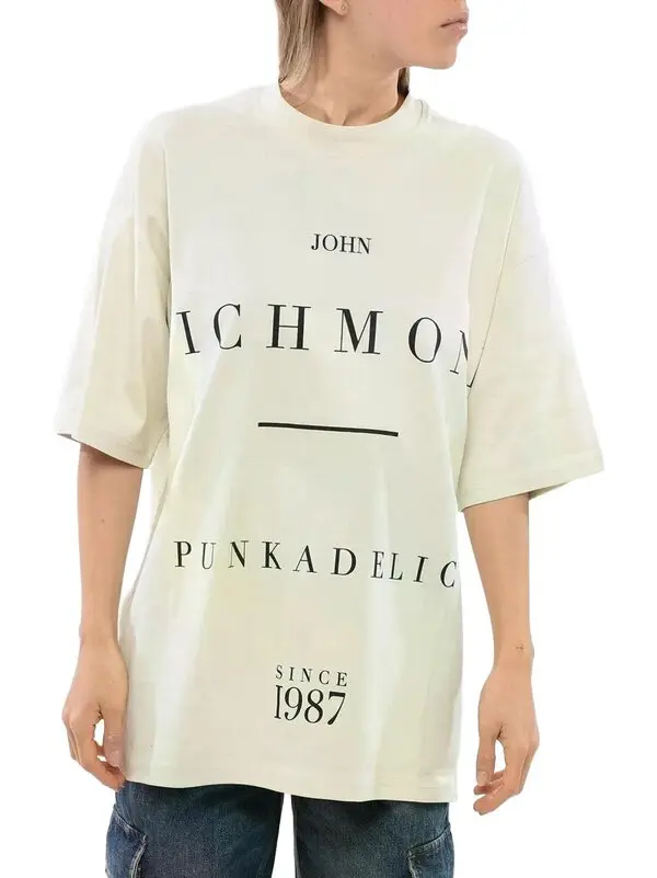 John Richmond Logo-print T-shirt - Neutrals