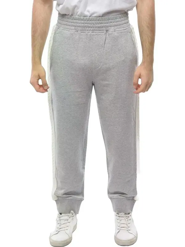 Neil Barrett Cable-knit-stripe Track Pants - Grey