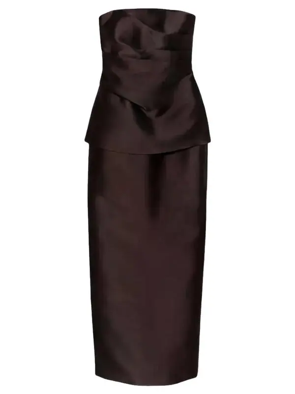Solace London Lucille Strapless Maxi Dress - Brown
