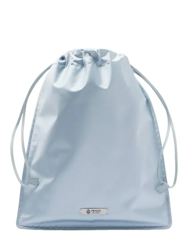 Prada Wish Silk Duchesse Pouch - Blue
