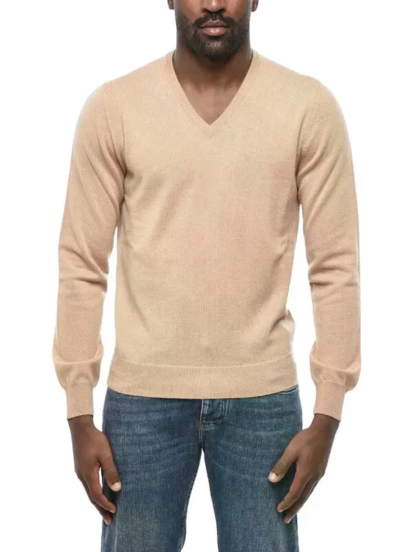 Malo V-neck Cashmere Sweater - Neutrals