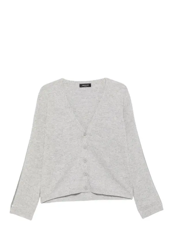 Fabiana Filippi V-neck Cardigan With Monili Chain Embellishment - Grey