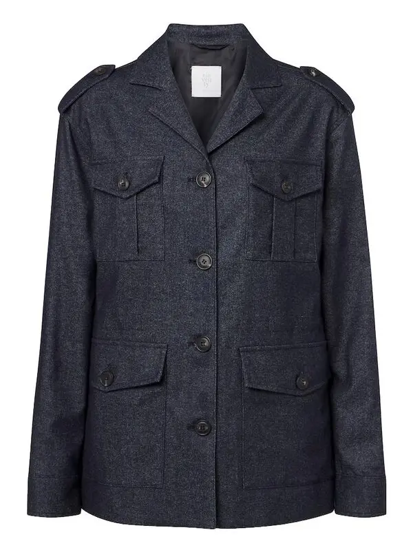 Eleventy Wool, Cotton, And Cashmere-blend Jacket - Blue