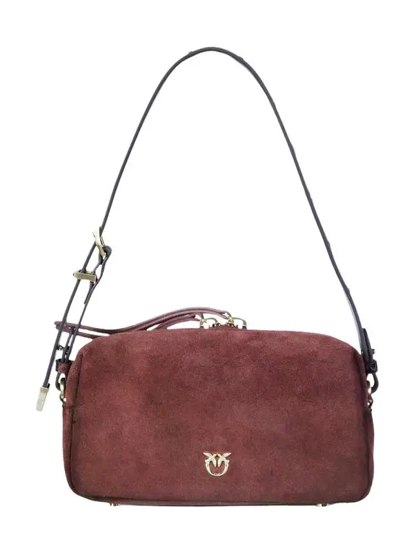 Pinko Trittico Suede Shoulder Bag - Brown