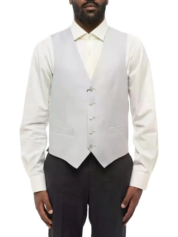 Corneliani Single-breasted Wool Waistcoat - Grey