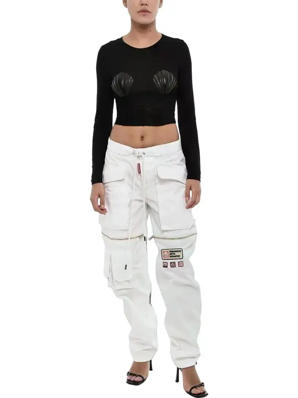 Dsquared2 Long Sleeve T-shirt With Shell Embellishment - Black