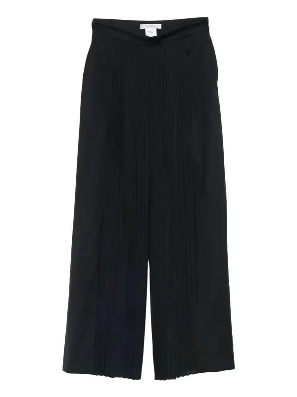 Max Mara Tiglio Pleated Palazzo Pants - Blue