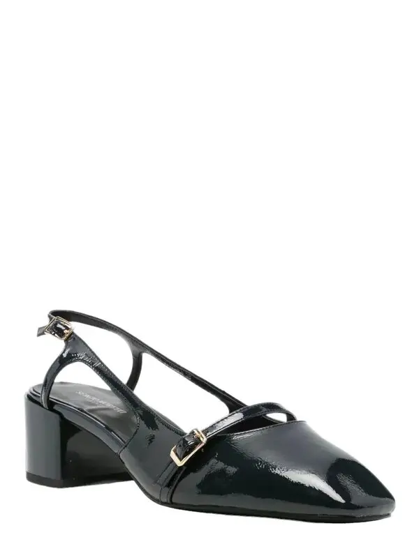 SERGIO MORETTI FIRENZE Slingback Pumps With Buckle Detail - Black
