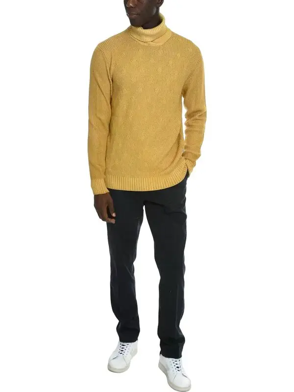 Corneliani Textured Turtleneck Sweater - Yellow