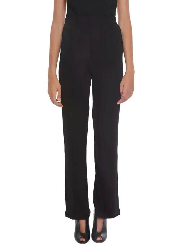 LAMA JOUNI Ribbed-knit Palazzo Pants - Black