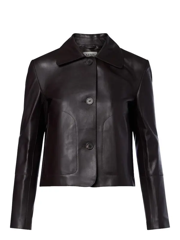 ARMA Coffee Bean Leather Jacket - Brown