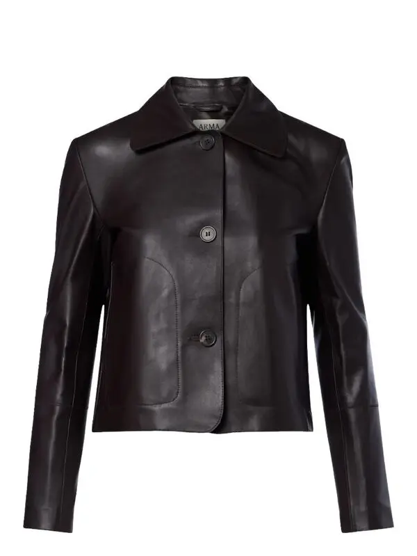 ARMA Coffee Bean Leather Jacket - Brown