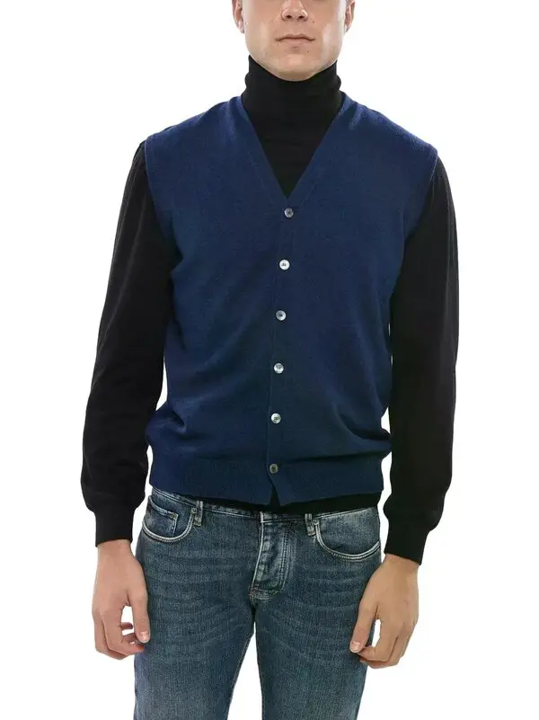 Malo V-neck Vest - Blue
