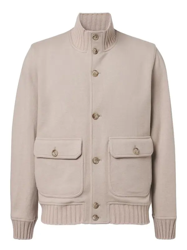Fedeli Cashmere Bomber Jacket - Beige