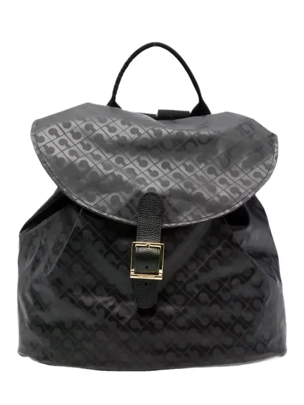 GHERARDINI Logo Print Buckle-fastening Backpack - Black