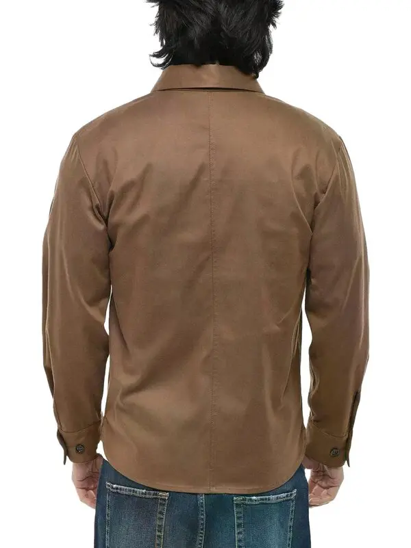 PAOLO PECORA Patch-pocket Overshirt - Brown