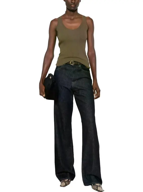 Max Mara Editta Ribbed Knit Tank Top - Green